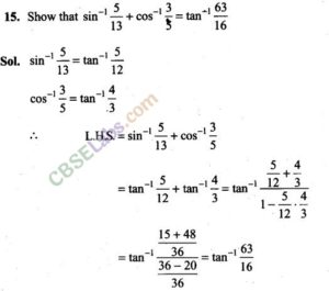 NCERT Exemplar Class 12 Maths Chapter 2 Inverse Trigonometric Functions ...